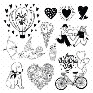 Love Clipart Svg, Valentines Clipart, Cute Svg , Love Hearts Clipart ...