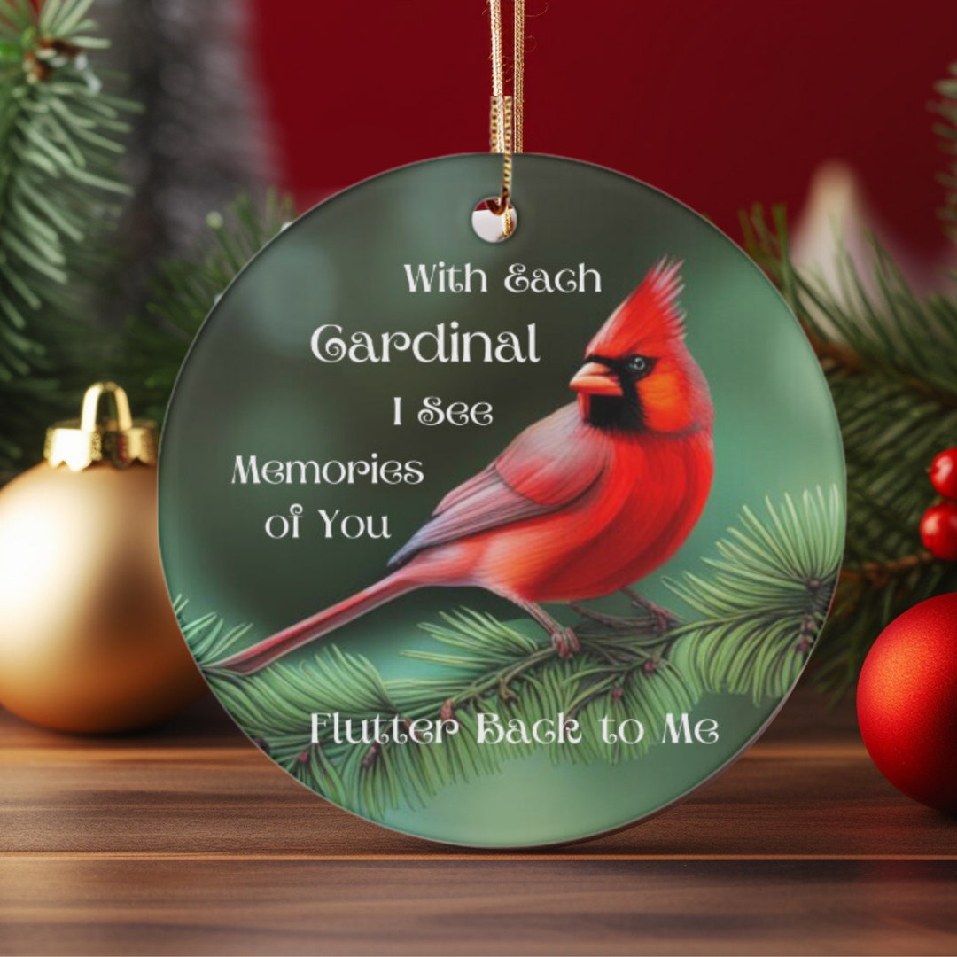 Cardinal Remembrance Keepsake Ornament, Cardinal Ornament, Missing You ...