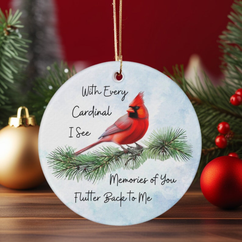 Cardinal Remembrance Ornament, Cardinal Keepsake Ornament, Missing You ...