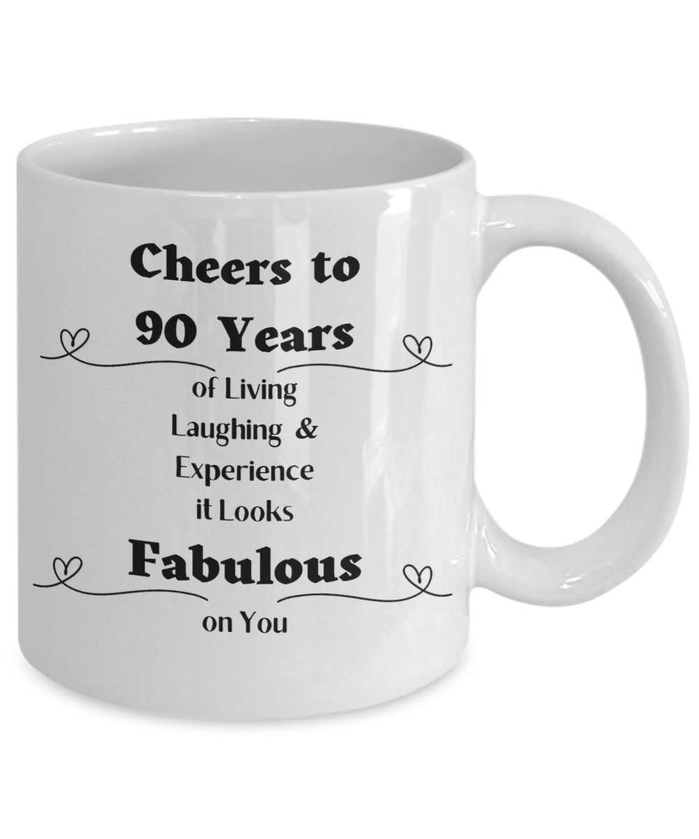90th Birthday Mug, 90thbirthday Gifts, 90th Birthday Gift, 90 Year Old ...