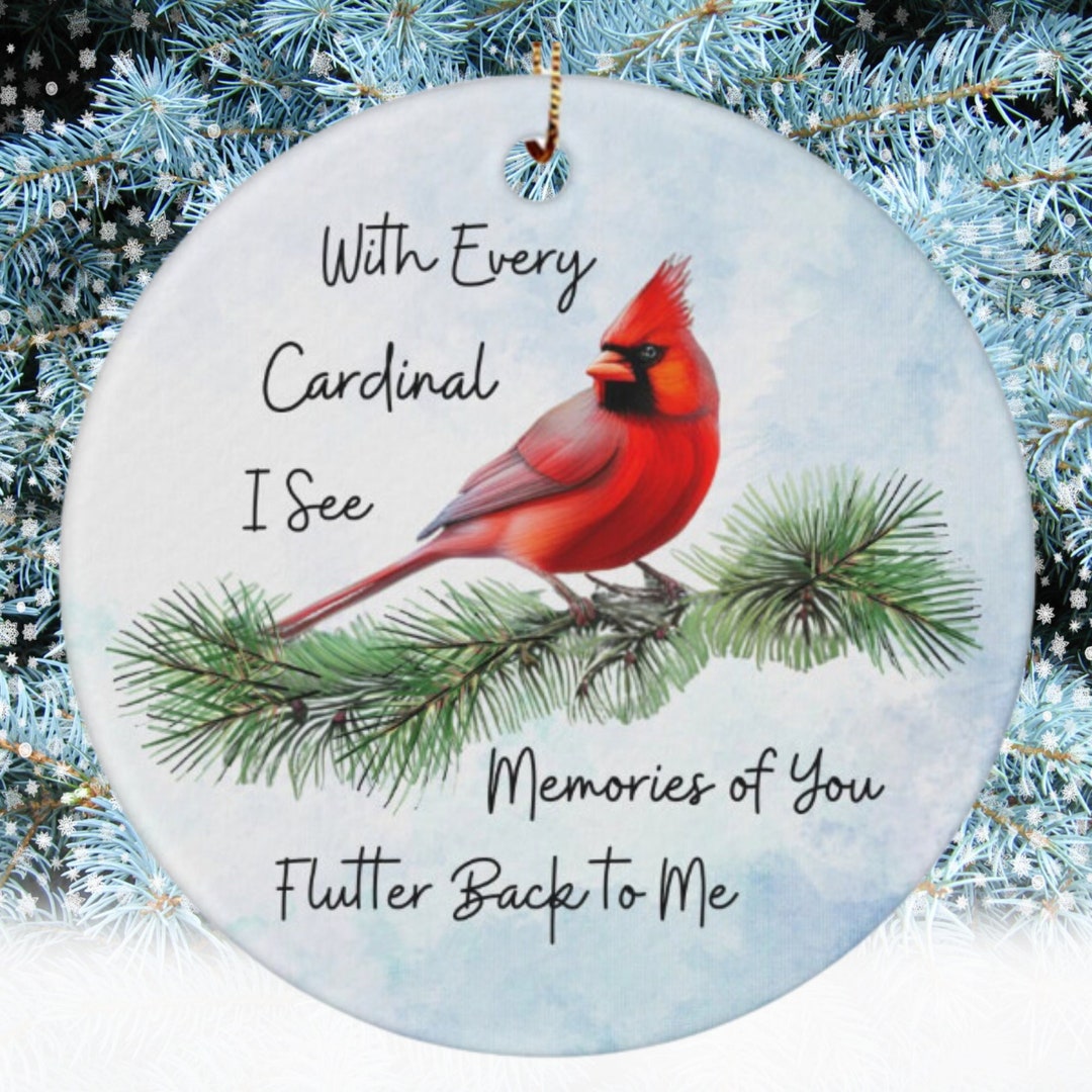 Cardinal Remembrance Ornament, Cardinal Keepsake Ornament, Missing You ...