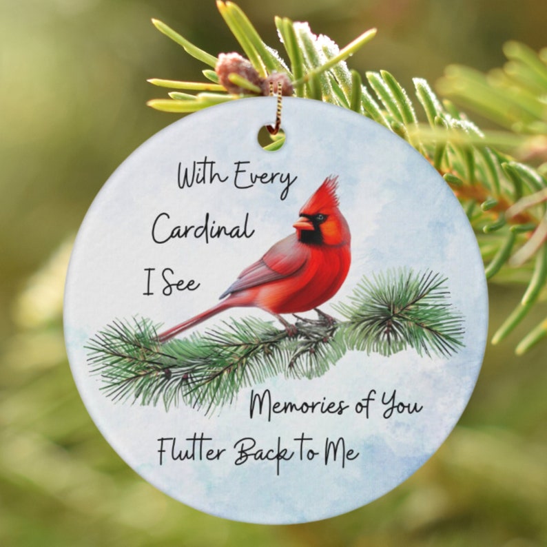Cardinal Remembrance Ornament, Cardinal Keepsake Ornament, Missing You ...