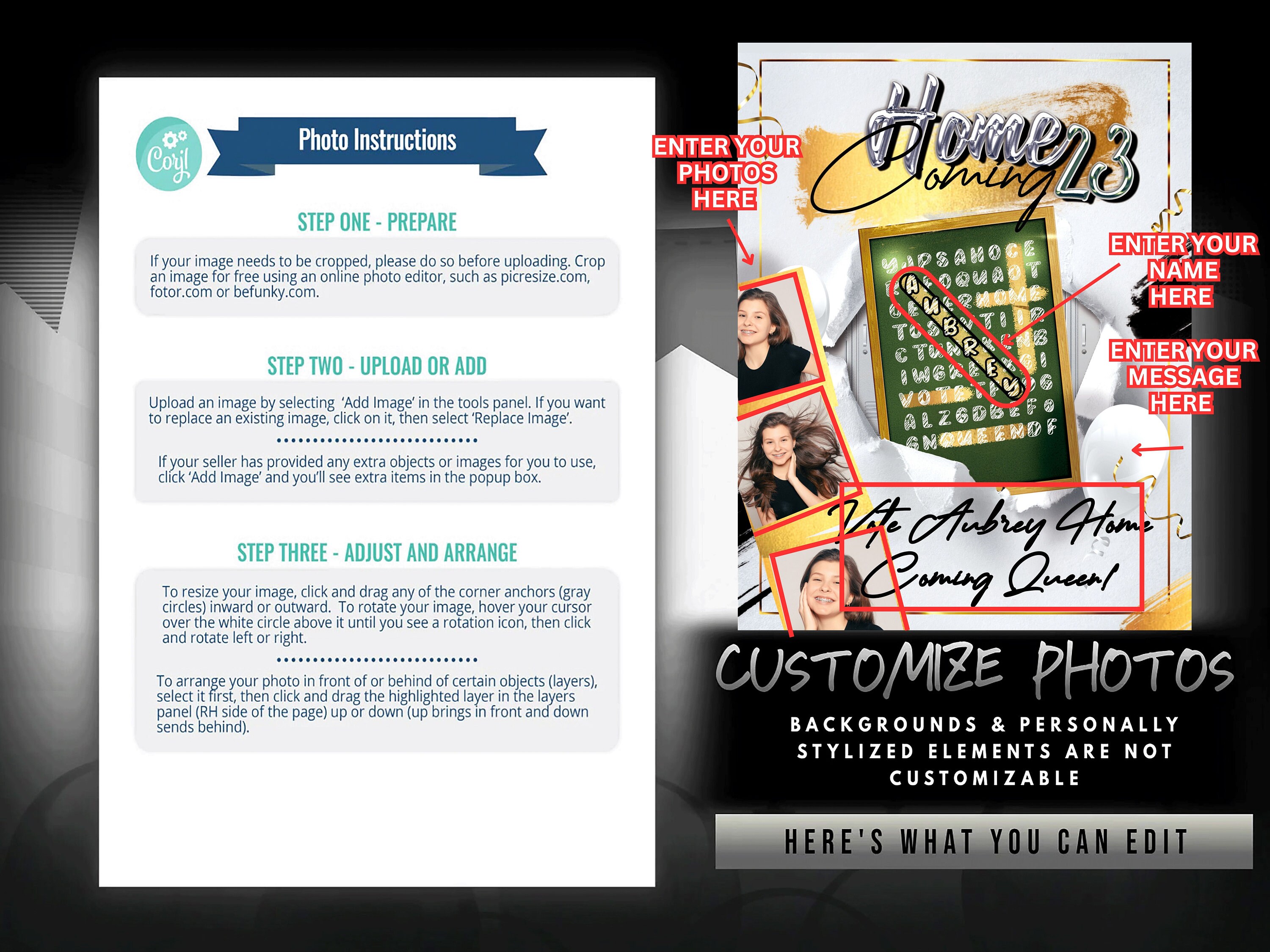 Editable Homecoming Queen Flyer, Homecoming 2023, Homecoming SVG ...