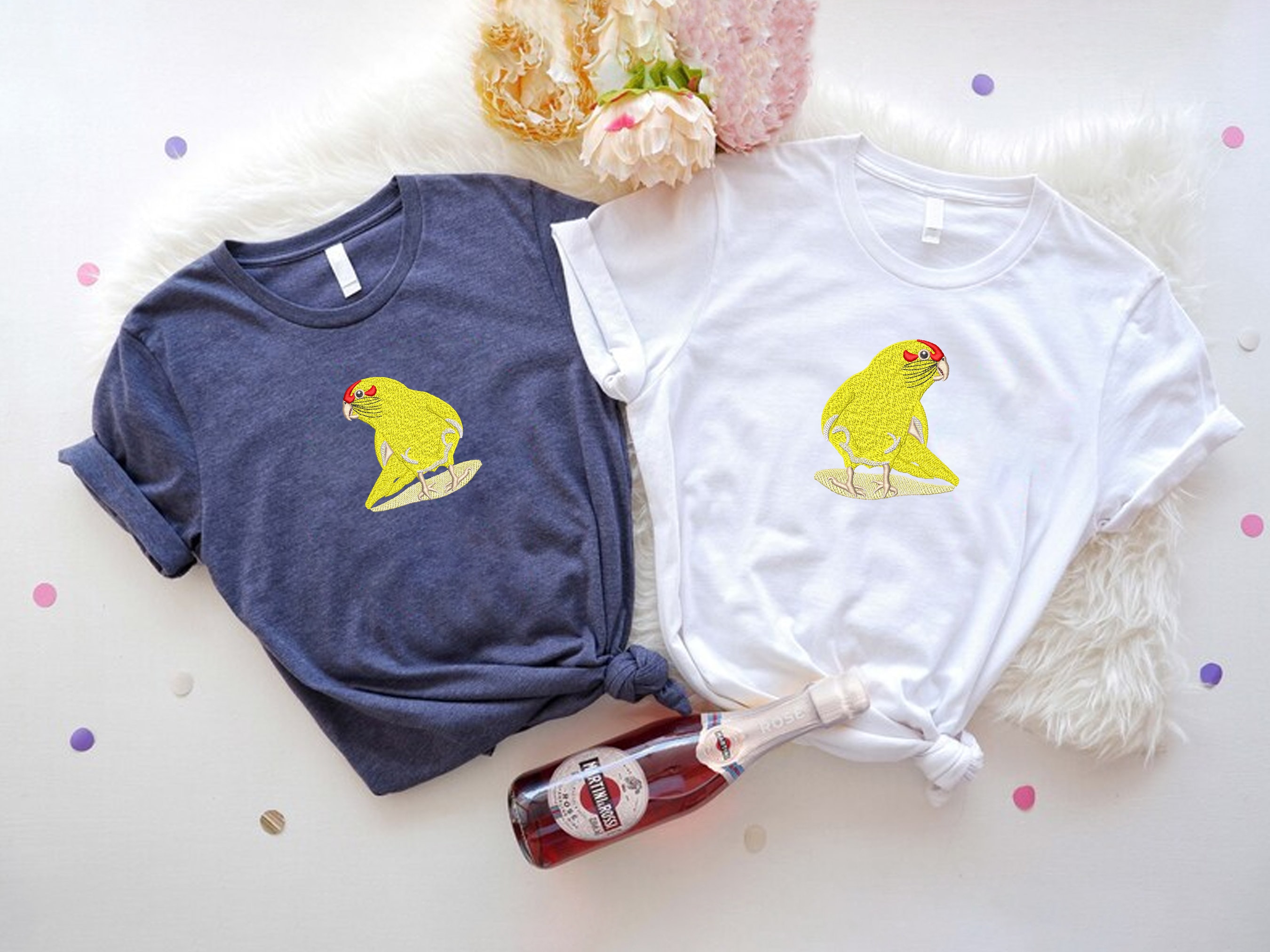 Yellow Bird Embroidery Pattern, Parrot Machine Embroidery Designs ...