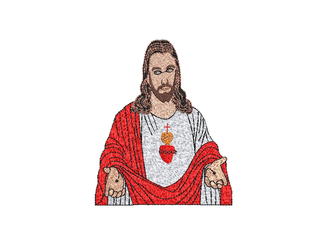 Jesus Embroidery Pattern, Religious Machine Embroidery Design, Instant ...
