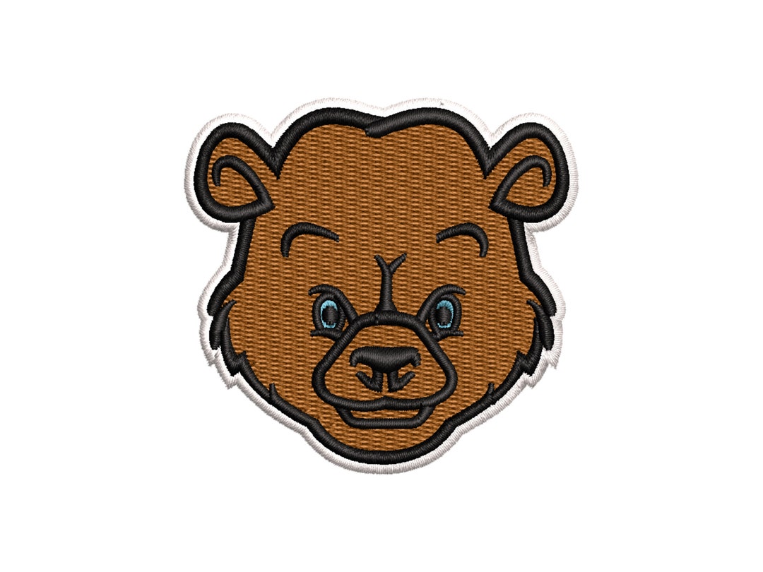 Mini Bear Face Embroidery Pattern, Animal Machine Embroidery Design ...