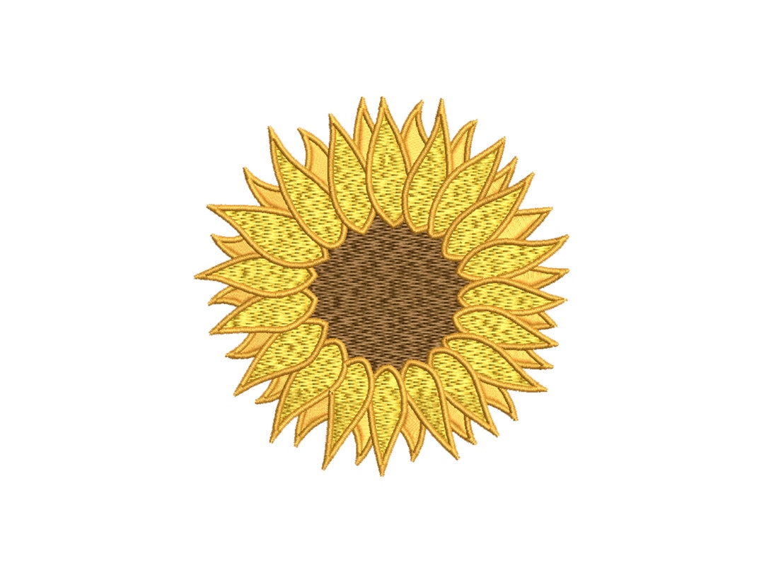 Sunflower Embroidery Pattern, Mini Flower Machine Embroidery Design ...