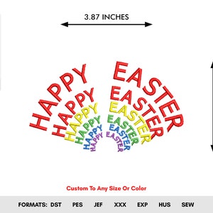 Happy Easter Embroidery Design, Spring Machine Embroidery Pattern ...