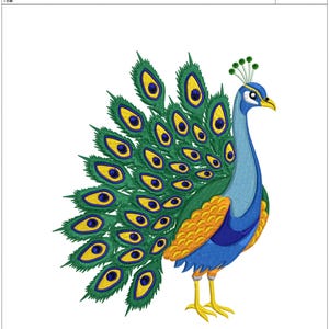 Machine Embroidery Peacock Design – Custom Digitizing Embroidery ...