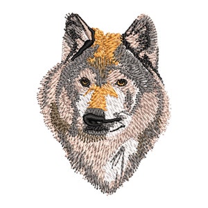 Wolf Head Embroidery Pattern, Animal Machine Embroidery Design, Fairy ...