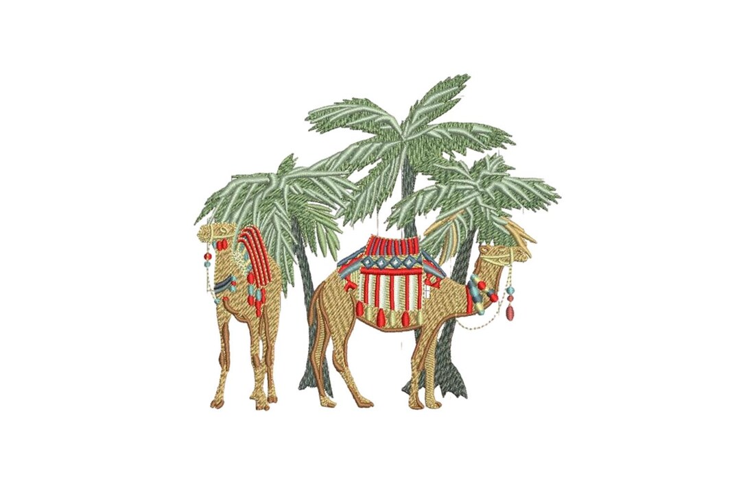 Desert Wanderer Camel Embroider Design, Animal Embroidery Design Lover ...