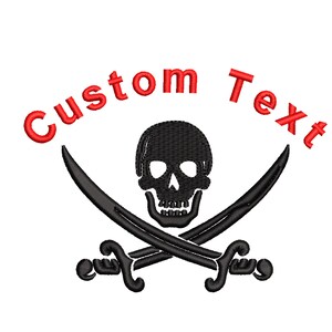 Skull With Swords Embroidery Design File, Skull Embroidery Designs File ...
