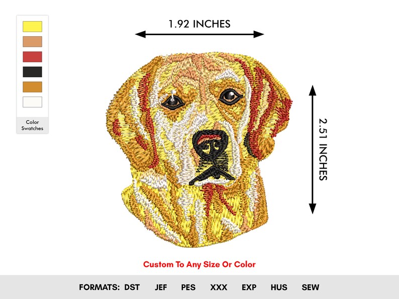 Labrador Retriever Embroidery Pattern, Dog Machine Embroidery Design ...