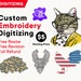 Custom Line Art Digitizing Service Embroidery Pattern File Professional ...