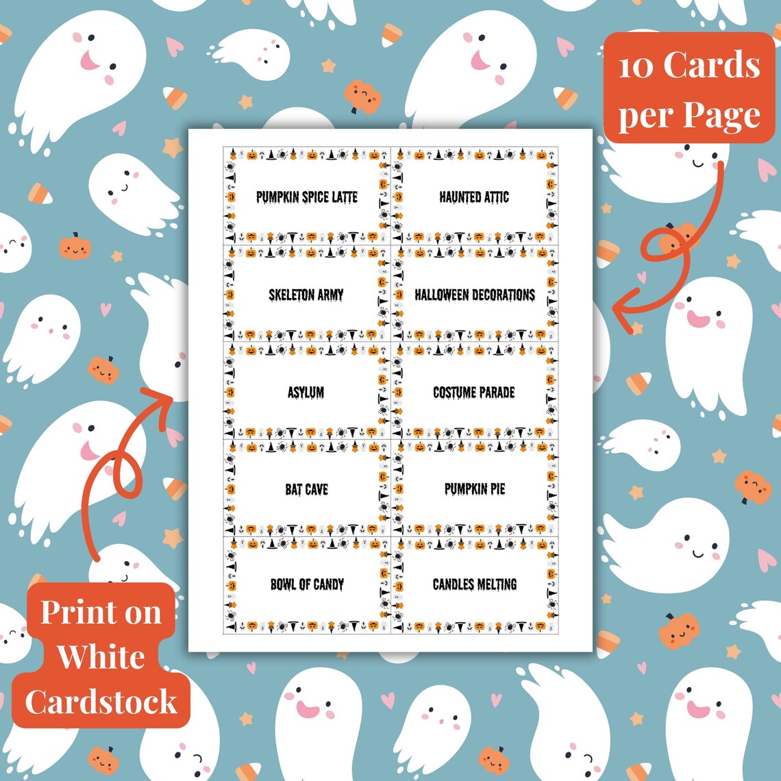Halloween Pictionary Party Game, 60 Cards, Fun Party Games for Adults ...