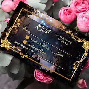 Fantasy Wedding Invitation Bundle, Magical Wedding, Customizable ...