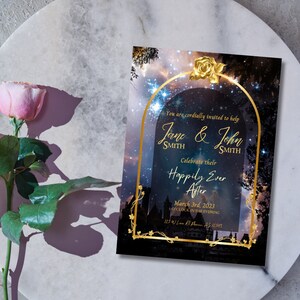 Fantasy Wedding Invitation Bundle, Magical Wedding, Customizable ...