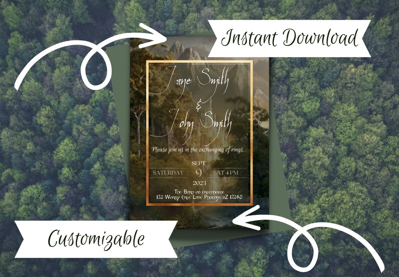 Lord of the Rings Wedding Invitation Bundle - Etsy
