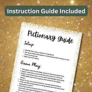 100 Christmas Pictionary Cards | Printable Christmas Pictionary Cards ...