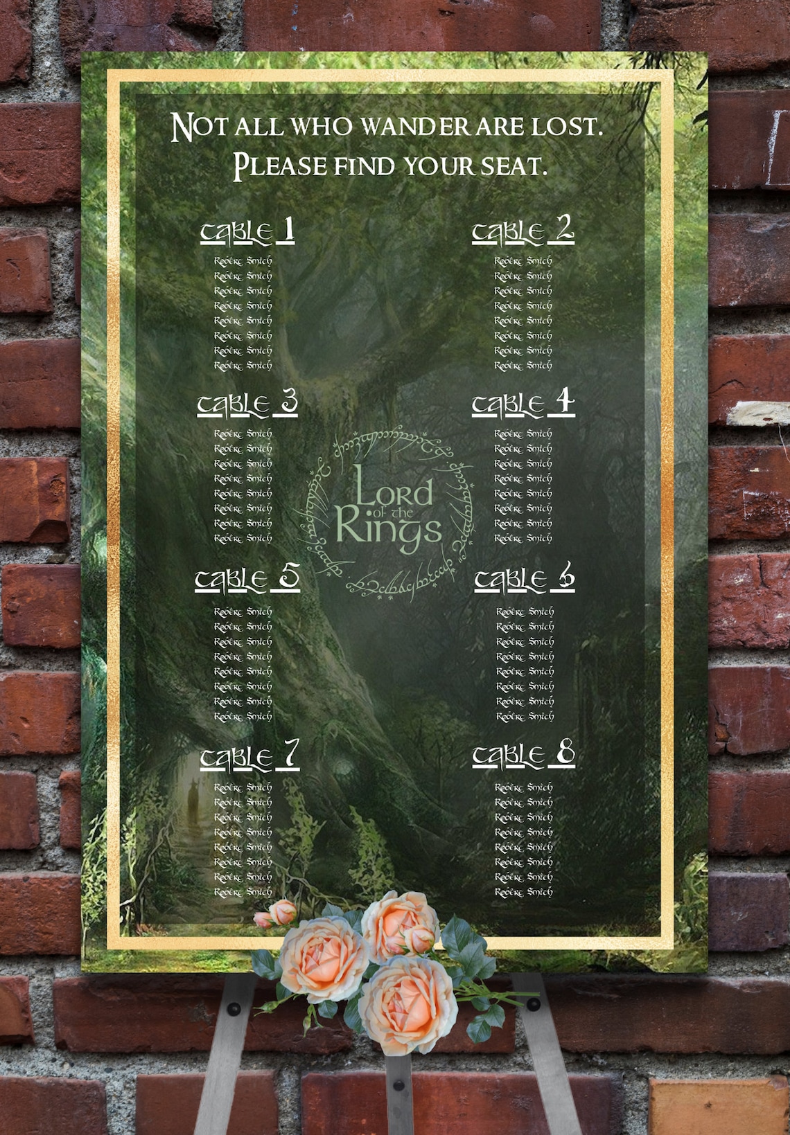 Lord of the Rings Wedding Bundle | Invitations | Seating Chart ...
