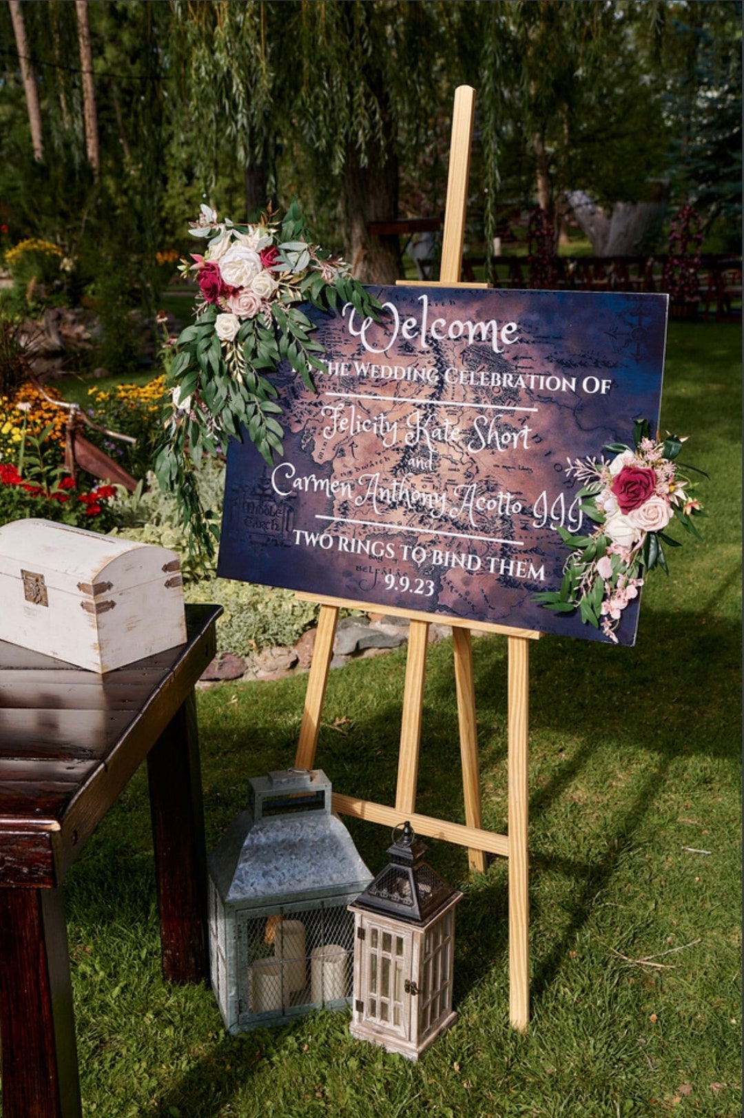 Lord of the Rings Wedding Welcome Sign, Middle Earth Wedding, Welcome ...