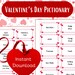 Valentine's Day Pictionary Game - Digital Download for Family, Office ...