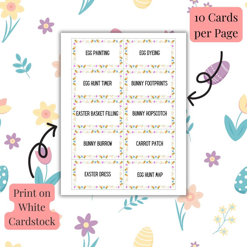 Easter Pictionary Printable Game, 60 Cards, Family & Teacher Game ...