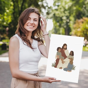 LDS Paint by Numbers Kit Behold Your Little Ones 11x14 Painting Kit of ...