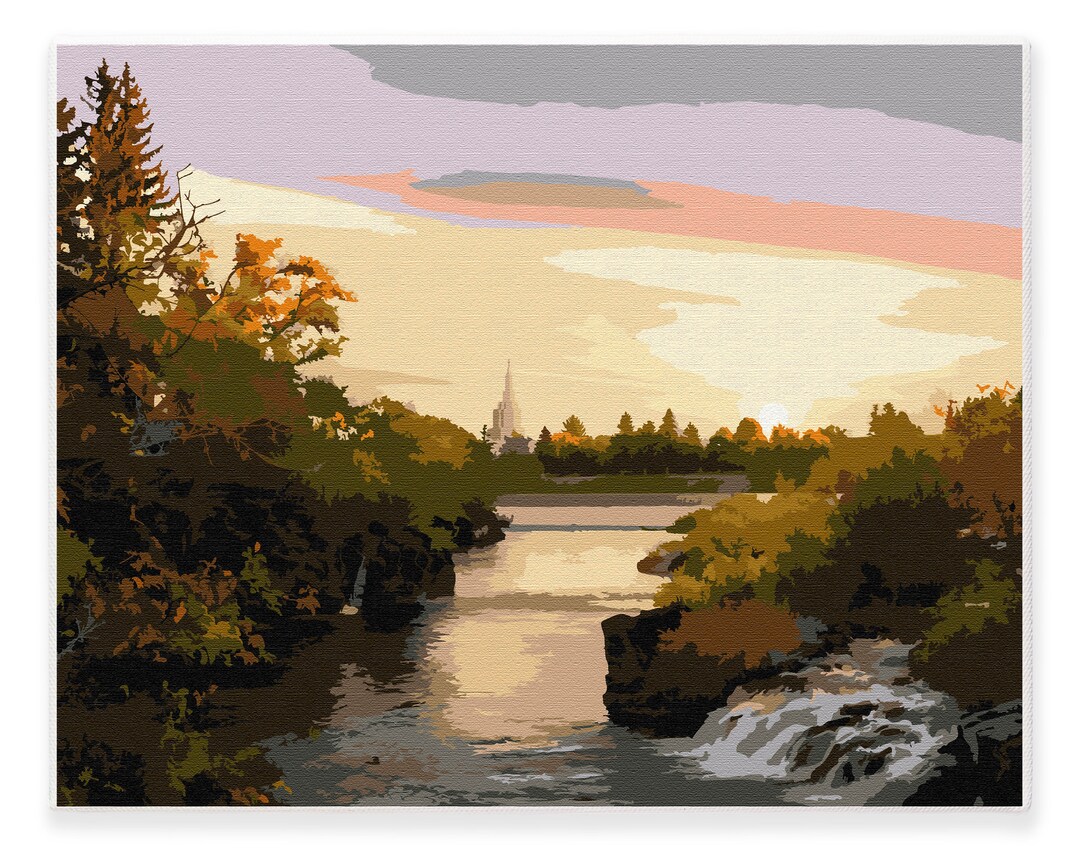 LDS Paint by Numbers Kit Idaho Falls Temple 16x20 Painting Kit of the ...