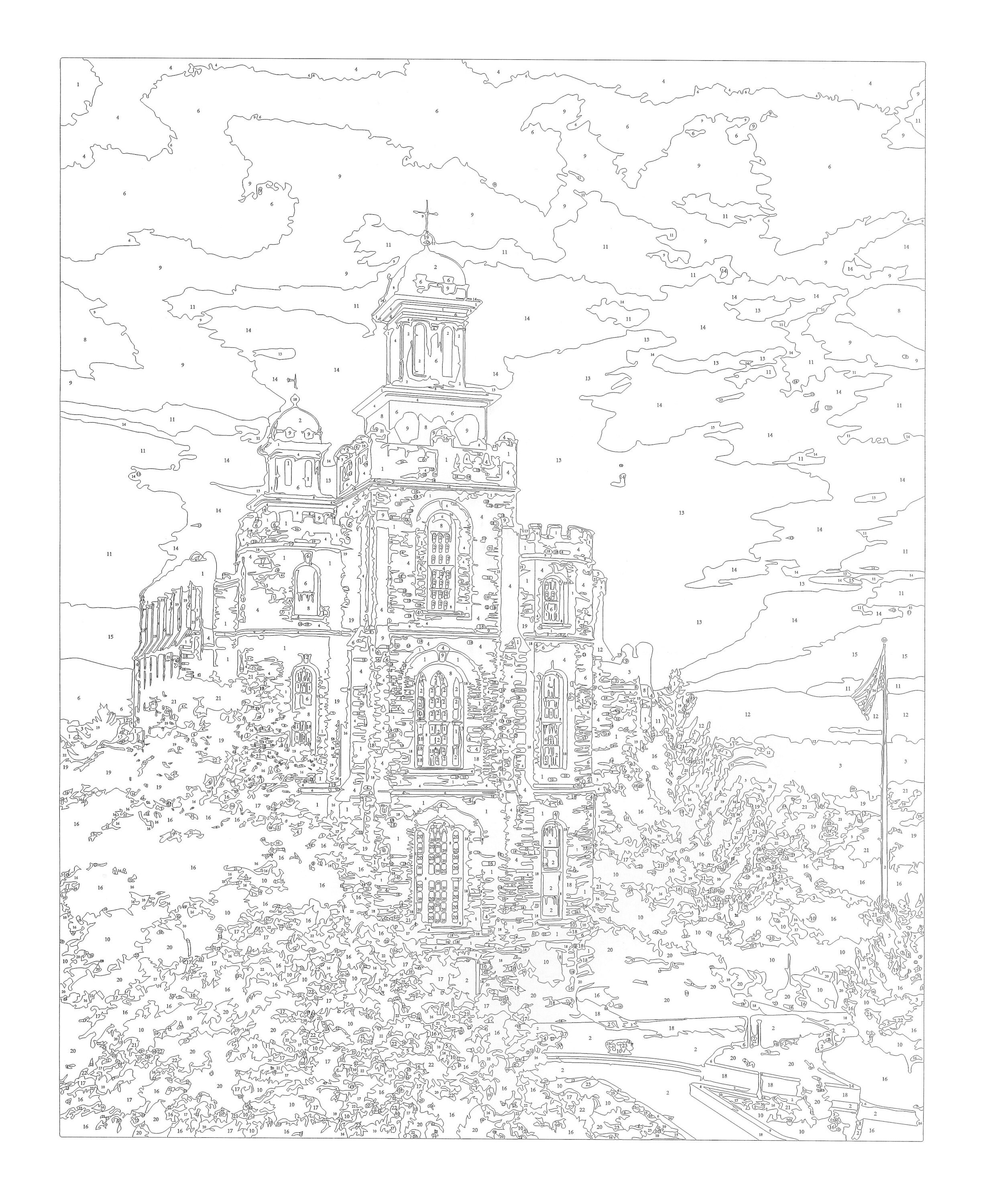 LDS Paint by Numbers Kit Logan Temple 16x20 Painting Kit of the Logan ...