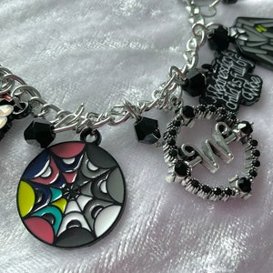 Wednesday Inspired Charm Bracelet - Etsy