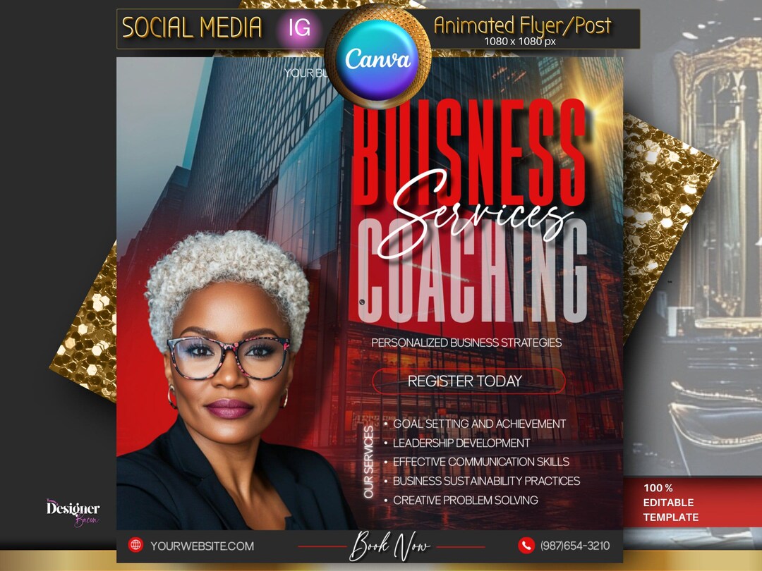 Business Coach Flyer, Business Coaching, DIY Flyer, Entrepreneur Flyer ...