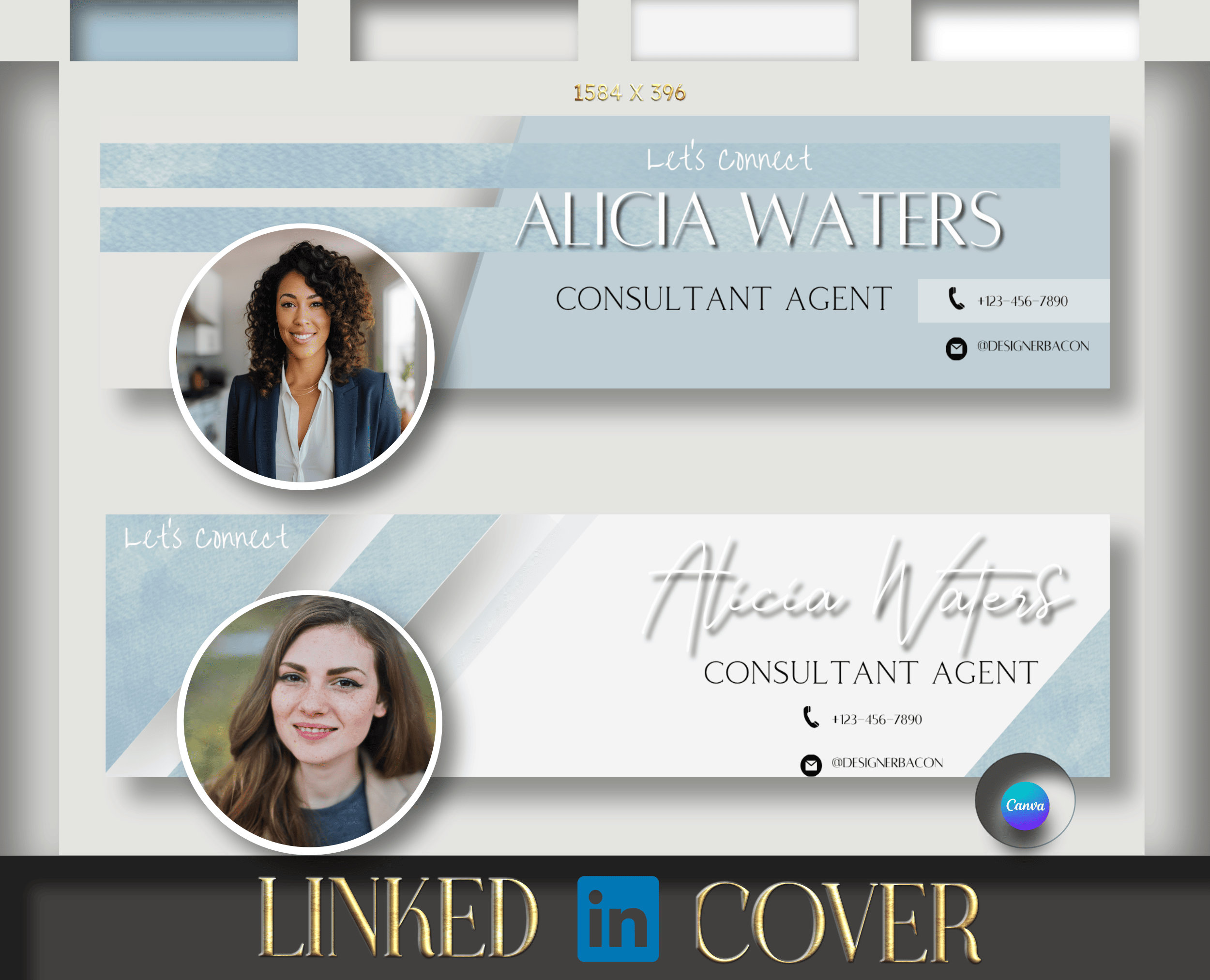 Blue Editable Linkedin Banner Canva Template For Professionals Linkedin Profile Background