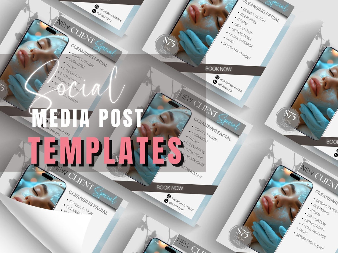 Facial Specials Flyer, Facial Flyer, Facial Treatment Flyer, Fresh ...