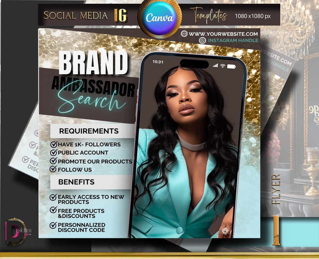 Hair Stylist Flyer, Brand Ambassador Flyer Template, Hair Flyer, Wanted ...