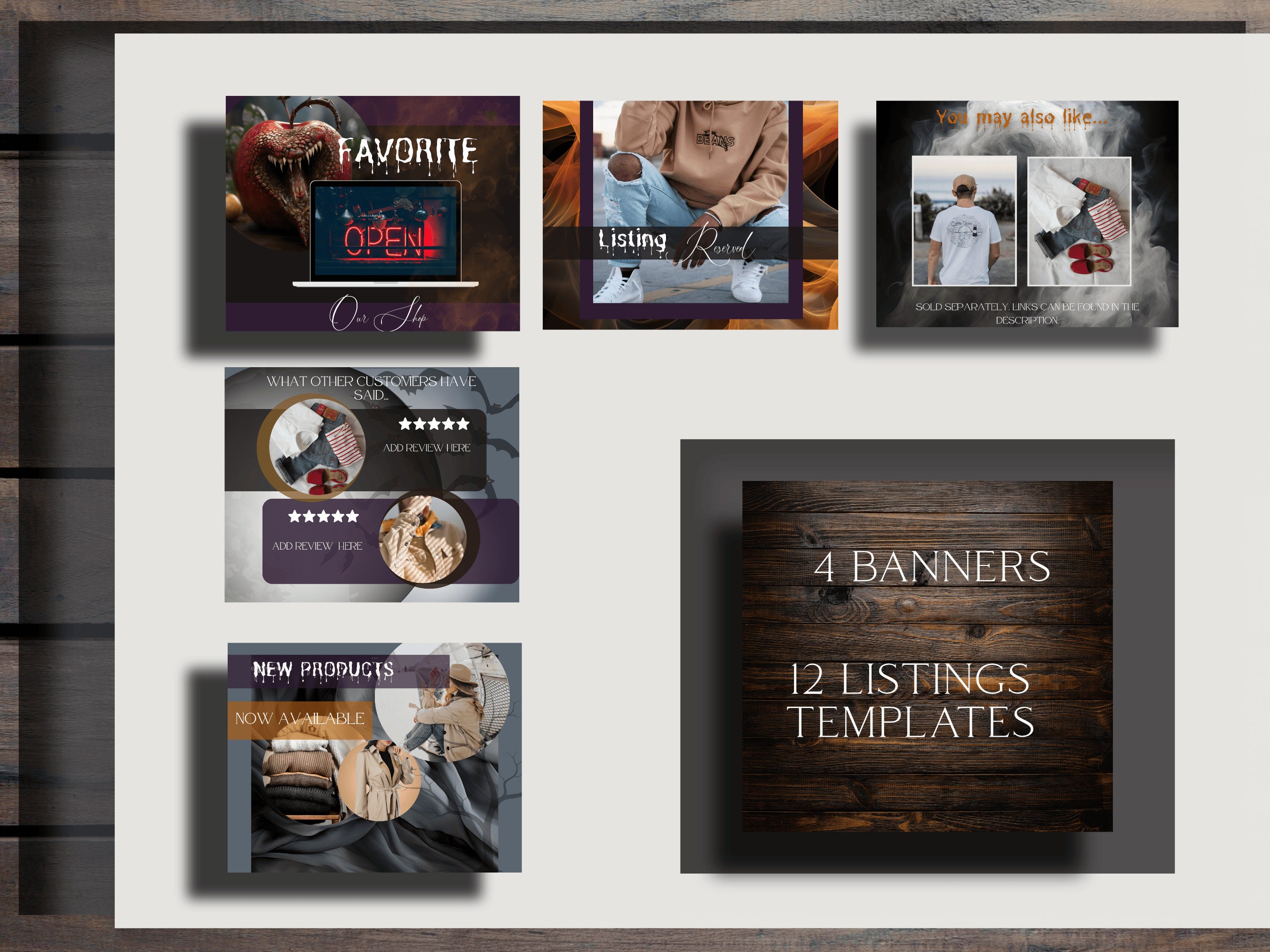 Halloween Etsy Shop Banner Editable Canva Templates Shop Kit - Etsy