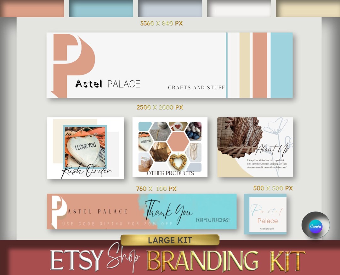 Etsy Shop Banner Kit Etsy Canva Banners Etsy Store Listing Etsy