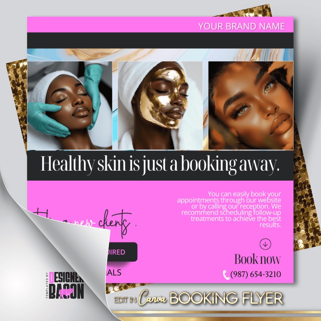 Facial Flyer, Facial Promo Flyer, Facial Treatment Flyer, Fresh Client ...