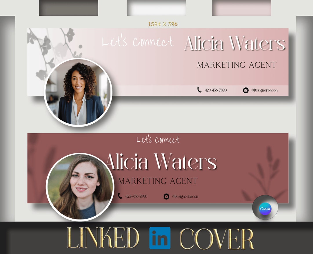 Pink Editable Linkedin Banner Canva Template for Professionals Linkedin ...