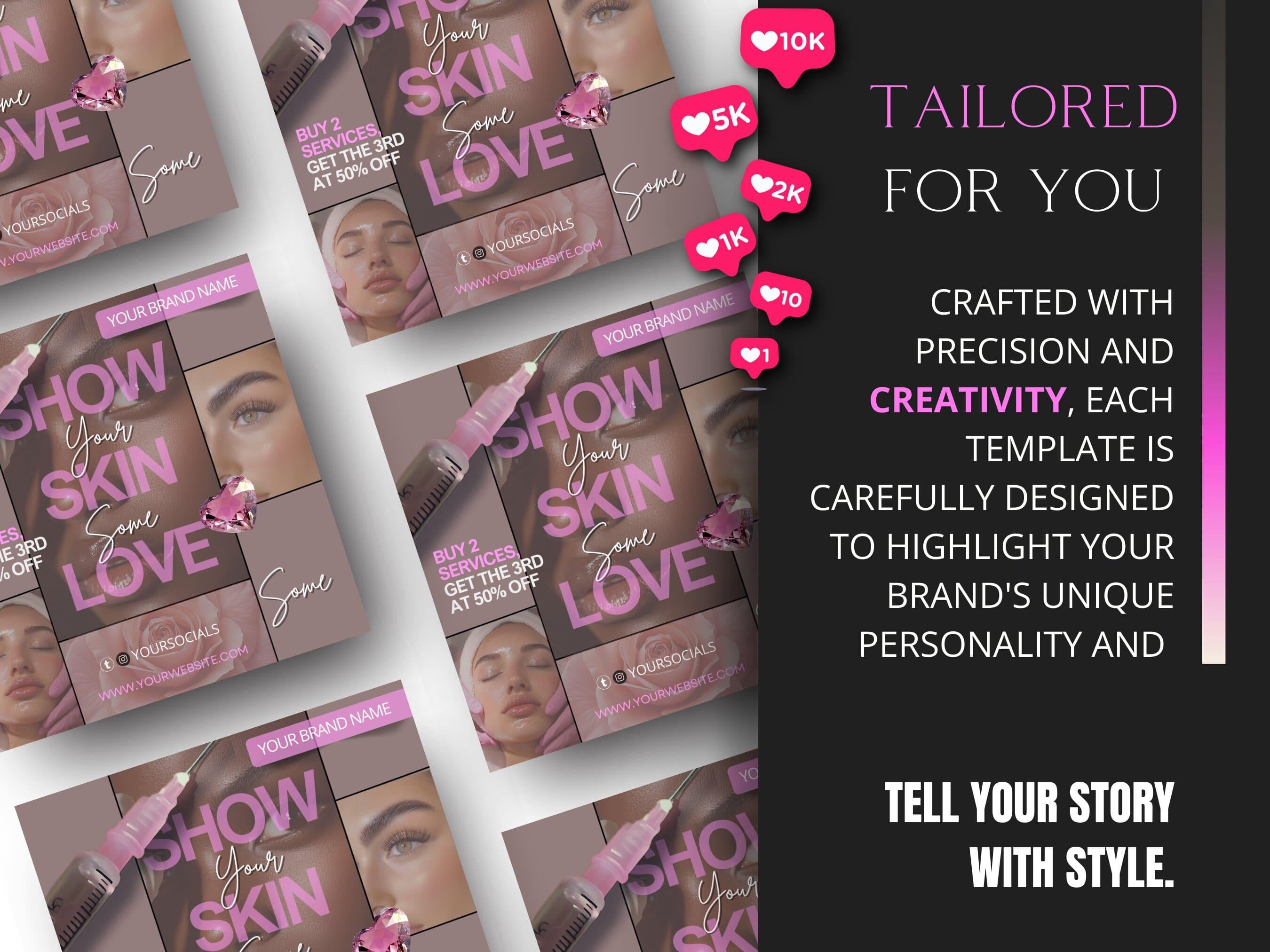 Facial Flyer, Valentine’s Day Booking, Promo Flyer, Facial Treatment ...