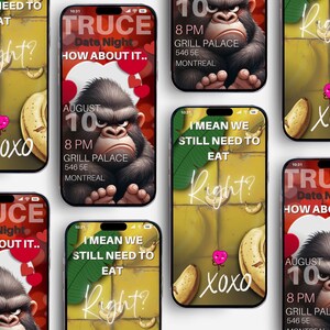 TRUCE? Digital Date Night Invitation, Dinner Evite, Flirty Invite ...