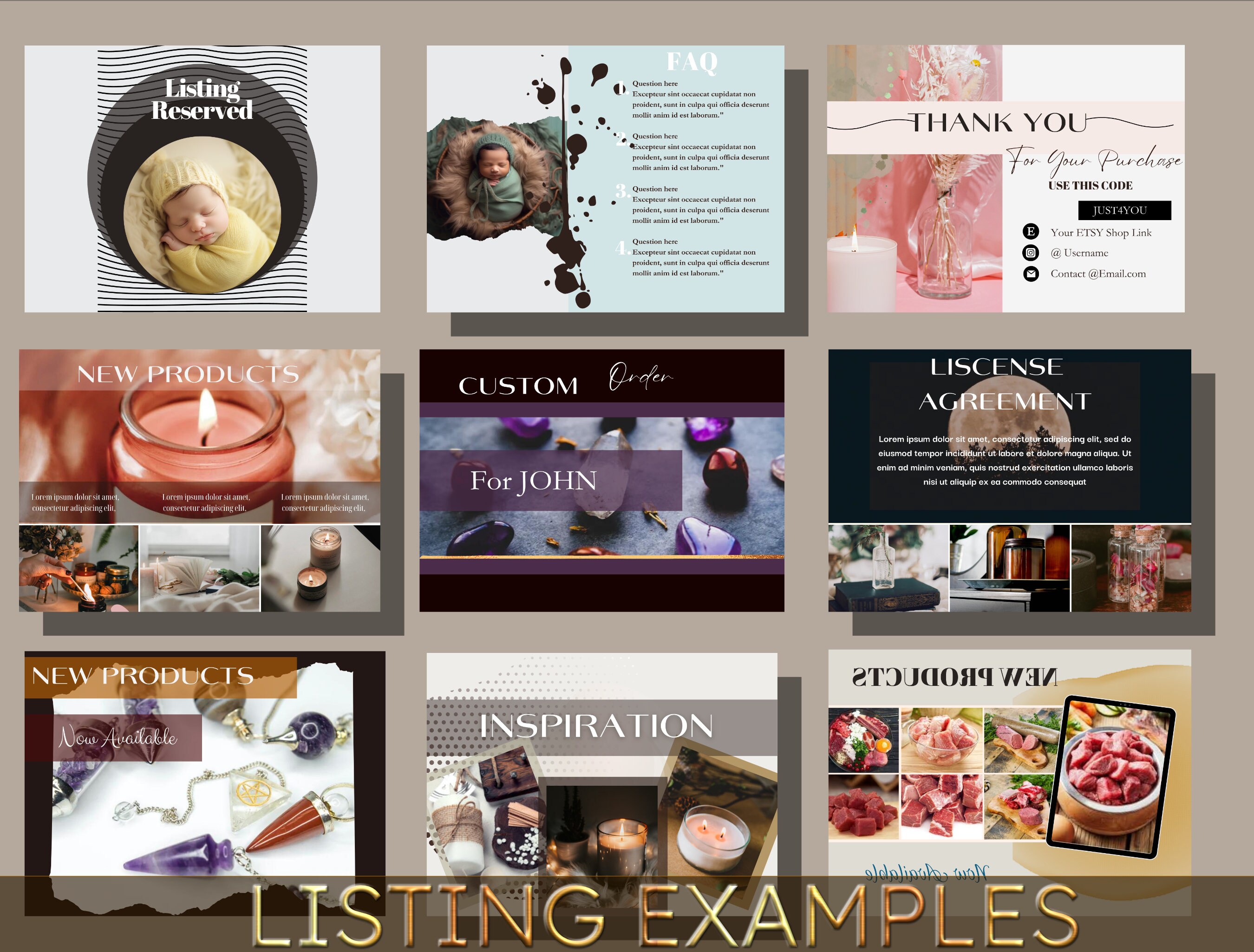 CUSTOM ETSY Branding Shop Kit Personalized Branding Package - Etsy