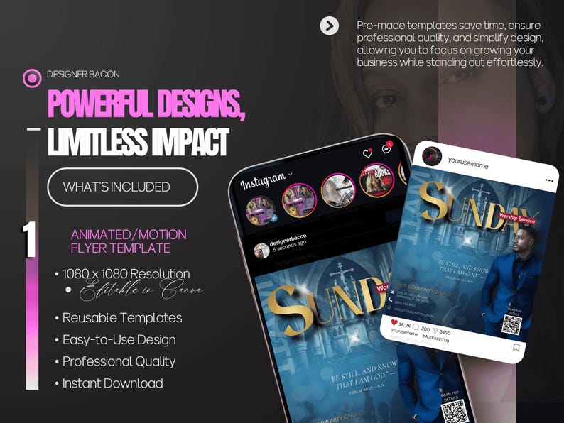 Church Flyer Template • Sunday Service Canva Flyer • Worship Event ...