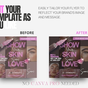 Facial Flyer, Valentine’s Day Booking, Promo Flyer, Facial Treatment ...