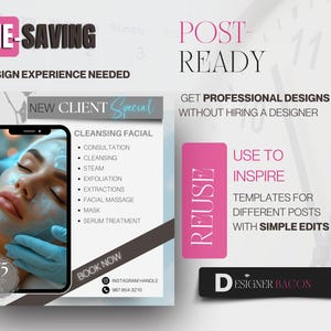 Facial Specials Flyer, Facial Flyer, Facial Treatment Flyer, Fresh ...