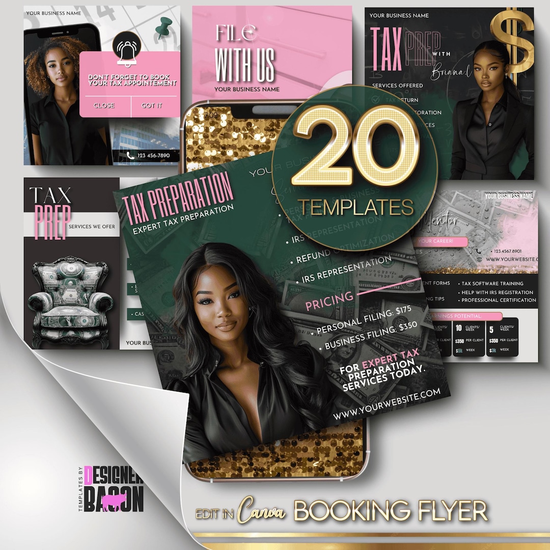 Tax Prep Flyer Templates, 20 Tax Flyer, Tax Season Flyer, Accountant ...