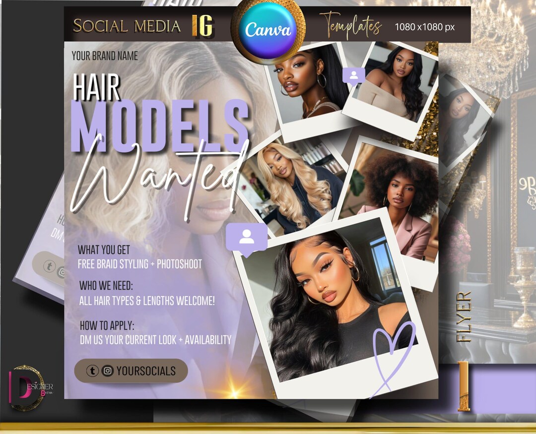 Models Wanted Flyer Templates, Braid Models Needed, DIY Wanted Social ...