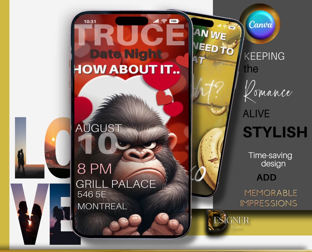 TRUCE? Digital Date Night Invitation, Dinner Evite, Flirty Invite ...