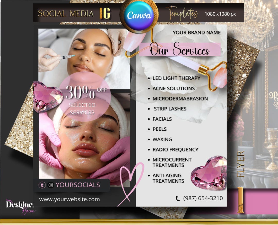 Facial Specials Flyer, VALENTINES Facial Flyer, Facial Treatment Flyer ...
