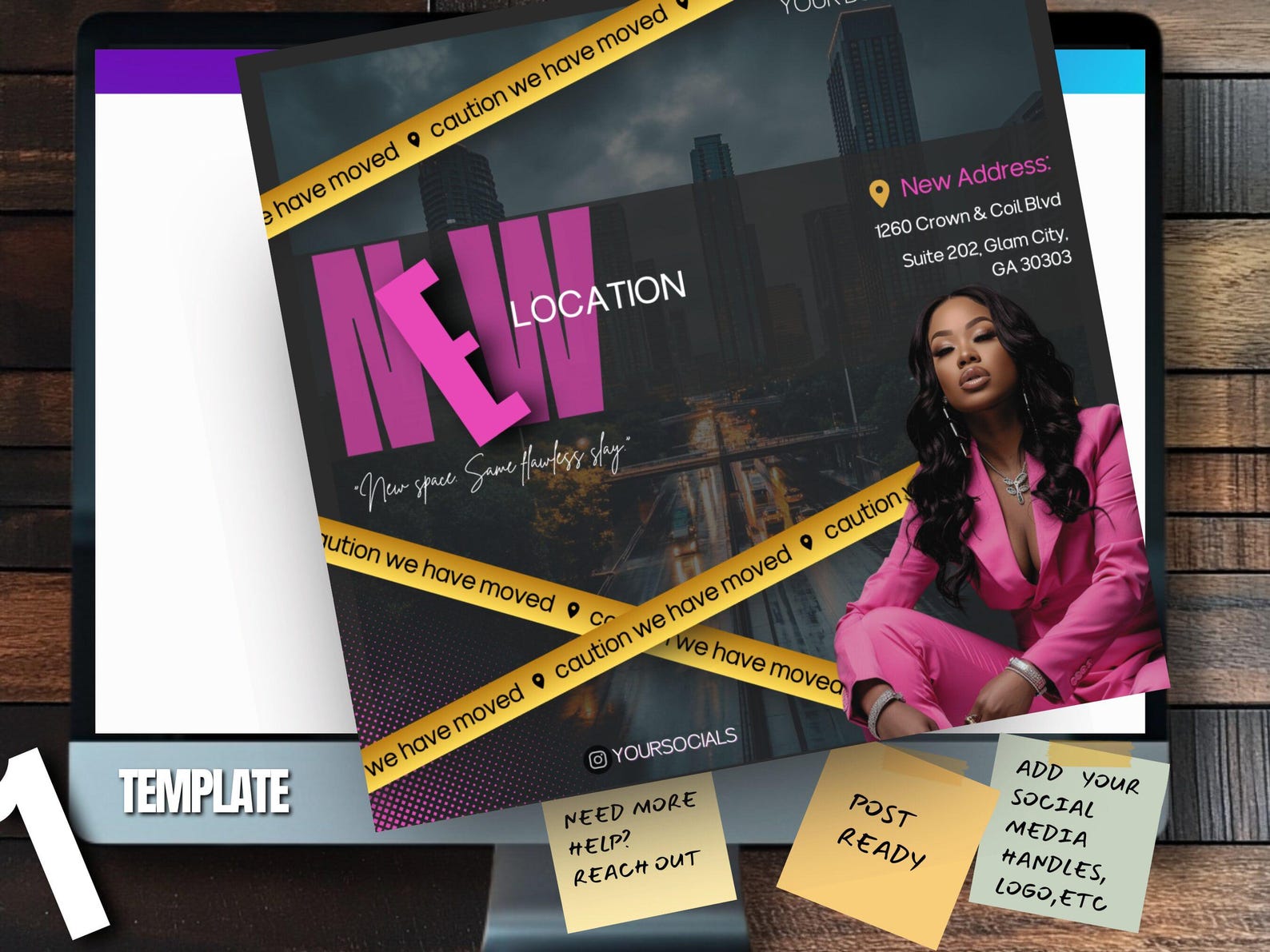 New Location Template, We Moved Flyer, DIY Canva Flyer, Location Change ...